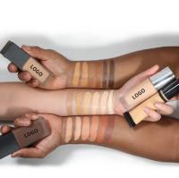 China Full Coverage Organic Vegan Waterproof Makeup Liquid Foundation For Black Skin Women for sale