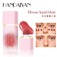 China 7g Makeup Liquid Blush 6 Colors Long Wearing Smudge Proof Soft Cream Blush For Cheeks for sale