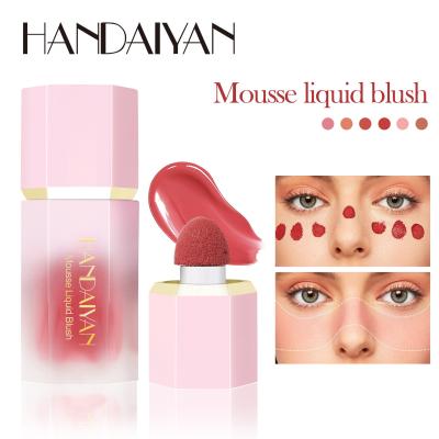 China 7g Makeup Liquid Blush 6 Colors Long Wearing Smudge Proof Soft Cream Blush For Cheeks for sale