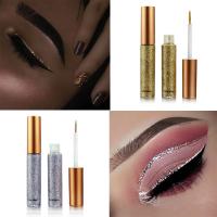 China MSDS 10PCS / Set Glitter Eye Liner For Women Easy To Wear Pigmented Red White Gold Liquid Eyeliner Glitter Makeup for sale