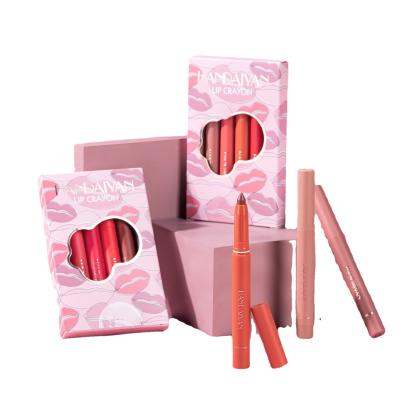 China Rotating Sharpenable Matte Lip Liner Crayon Smudge Resistant Hydrating Nude Velvety Feel Lipstick for sale