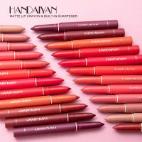 China Rotating Sharpenable Matte Lip Liner Crayon Smudge Resistant Hydrating Nude Velvety Feel Lipstick for sale