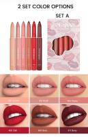 China Rotating Sharpenable Matte Lip Liner Crayon Smudge Resistant Hydrating Nude Velvety Feel Lipstick for sale