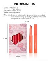 China Rotating Sharpenable Matte Lip Liner Crayon Smudge Resistant Hydrating Nude Velvety Feel Lipstick for sale