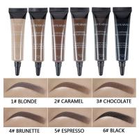 China Waterproof Liquid Eyebrow Cream With Brush Long Lasting Makeup Dye Eyebrow Gel for sale
