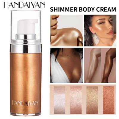China 20ml Face And Body Luminizer Highlighter Cream Liquid Bronzer Illuminator Glow Glistening Makeup Foundation for sale