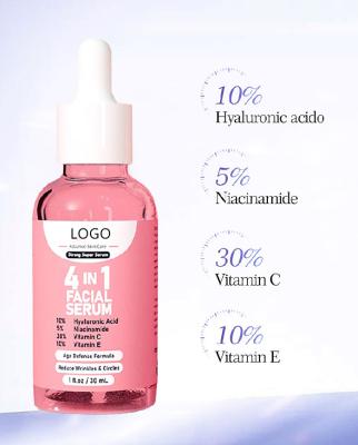 China 30ML Vitamin C Serum Hyaluronic Acid Collagen 4 In 1 Face Serum For Women for sale