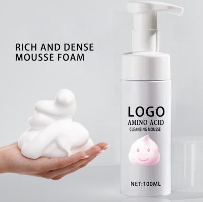 China Camellia Deep Cleansing Mousse Amino Acid Unisex Facial Cleanser 100ml for sale