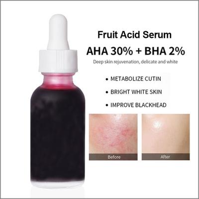 China MSDS OEM Skin Care Products Neutral AHA Fruit Acid Liquid Softens Cuticles Removes Acne Blackheads Facial Essence for sale