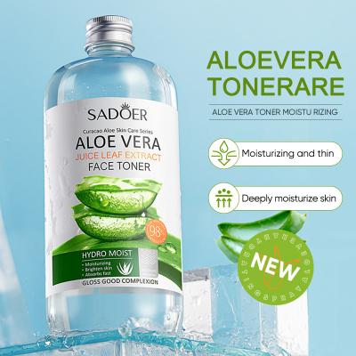 China 500ml Natural Aloe Vera Gel Toner Essence Face Skin Care Facial Toner for sale