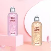 China 300ml OEM Skin Care Products Petal Perfume Cleansing Moisturizing Shower Gel for sale