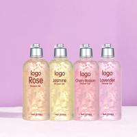 China 300ml OEM Skin Care Products Petal Perfume Cleansing Moisturizing Shower Gel for sale