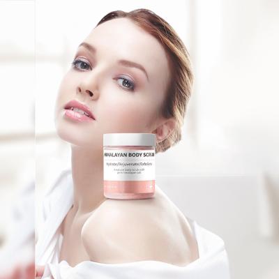 China Unscented Scent OEM Skin Care Products Removes Dead Skin Cells Pink Exfoliator Himalayan Salt Body Scrub for sale