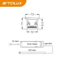 China Indoor Lighting Solution T3-T8 Aluminium Profile LED Light for Kitchen and Wardrobe A220AA for sale