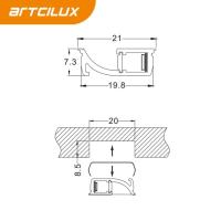 China Oblique Reflection Luminescence Design LED Light Aluminium Profile A220EA for sale