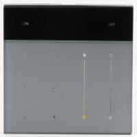 China Modern Glass PC Wireless Sensor Switch 4 Gang Dimmer Switch 2.4Ghz Radio Frequency for sale