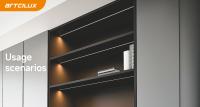 China A2Q0G Recessed Diagonally Illuminated Cut-to-Length Home Decorative Strip Light 5W/7.5W DC12V/24V for sale