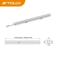 China A2Q05 Recessed Cut-to-Length Strip Light Suitable for Home Decorative Lighting PC Aluminum Alloy SMD2219 Beads DC12V/24V 5W/7.5W for sale