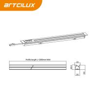 China A2Q06 Recessed Diagonal Illuminated Strip Light PC Aluminum Alloy SMD2219 Beads 5W/7.5W DC12V/24V for Cut-to-Length for sale