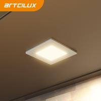 China A112D Surface Mounted Square LED Cabinet Spotlight 2.5W 3000K/4000K/6000K Emitting Color PC Aluminum Ra 90 for sale