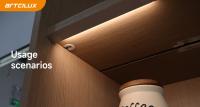 China A230A DC 12V Cabinet Exposed Baseboard Light Decorations Easy Installation LED Linear Light 6W/M Aluminum PC Surface-mounted for sale