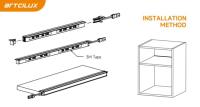 China A260A Aluminum PC Laminate Light 150-2000x8.5x11mm Ra 90 DC12V 5W/m 2835/168PCS/m MANUAL SWITCH Glass Thickness 5-10mm for sale