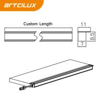 China A260A Aluminum PC Laminate Light 150-2000x8.5x11mm Ra 90 DC12V 5W/m 2835/168PCS/m MANUAL SWITCH Glass Thickness 5-10mm for sale
