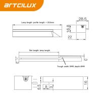 China A270D No-pull Strip Light For Hanging Cabinets Aluminum + PC DC12V/DC24V 7.5W/M 2219 /120PCS/M for sale