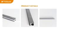 China A2107 LED Glass Clip Light 300-2700 length x9.7 width x15mm height Aluminum PC DC12V/24V 7.5W/m 2835/120PCS/M 3000/4000/6000K for sale