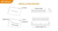 China A2302 Slim and Durable Recessed Strip Light 300-3000x10x11mm Aluminum PC DC12V/DC24V 7.5W/M Ra>90 for sale