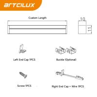 China A2302 Slim and Durable Recessed Strip Light 300-3000x10x11mm Aluminum PC DC12V/DC24V 7.5W/M Ra>90 for sale