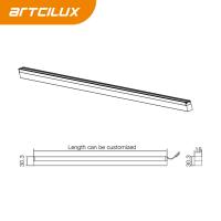 China A2308.SJ2, DC12V/24V 5W/7.5W/10W SMD2835 LED Strip Light with PMMA Light Guide Rod and Aluminum Alloy Profile for sale