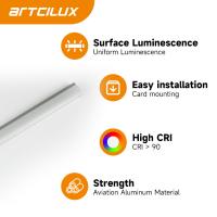 China A2403 Long-Lasting Decorative Strip Light 1000*27*27mm DC12V SMD2835 60PCS/M 7.2W/M Aluminum Ra 80 for sale