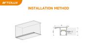 China A2705 Recessed Board Light 1000*40*18.5mm DC12V SMD2835 120pcs/m Ra 90 14.4W for sale