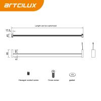 China A3106 LED Cabinet Lights 1000x35x17mm DC12V SMD2835 60pcs/m 7.2W/M 3000/4000/6000K Glass Thickness 5-10mm for sale