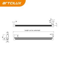China A3174 Wardrobe Light 1000mm Length SMD2835 60pc/m Aluminum Color DC12V 7.2W/M PIR Switch for sale