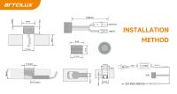 China S1004 Recessed Dimmer Touch Sensor Switch With 1500mm Cable Length Split Control DC12V 60W Max for sale