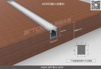 China A220D recessed strip light, Aluminum + PC, SMD3014, 3000/4000/6000K, DC12V, 5W/M for sale