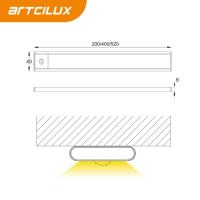 China Modern Under Cabinet Light Panel L 200mm x W 100mm x H 5mm 4000K Color Temperature Surface Mounted for Easy Installation for sale