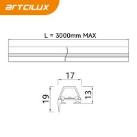 China PC Alu Material Cabinet LED Light with High Color Rendering Index RA≥90 Adhesive Installation Method and Length 1500mm for sale