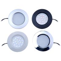 China 3.0w 12v DC LED Puck Lights White / Black 3000K/4000K/6400K Or Dual CCT 2700K-6400K A1110 for sale