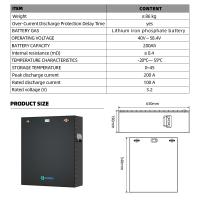 China 200AH 48V Li Ion Battery LFP 50A Lifepo4 Energy Storage Battery for sale