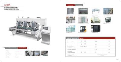 China Door / Sightseeing Glass Drilling Machine With 3 Drilling Heads , High Speed for sale
