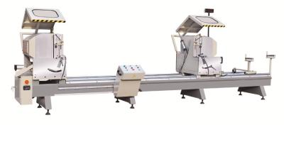China PVC / UPVC / Vinyl Window Double Head Mitre Saw Plastic Profile Cutting for sale