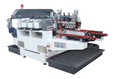 China 6 Motors Customized Glass Edging Machine With Four Diamond Wheel , High Efficiency for sale