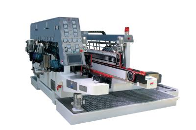 China 55mm Glass Double Edging Machine 16 Motors , Glass Beveling Equipment Low noise for sale