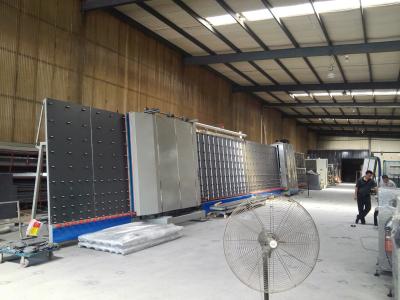 China High Power Vertical Glass Washer , Flat Glass Washing Machine 1600*2000 Mm for sale