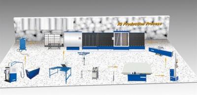 China Double Insulating Glass Production Line 1 Year Warranty , Speed 50m / min for sale
