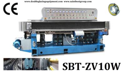 China 10 Spindles Straight-Line Glass Edging Machine With Digital Display And PLC Control for sale
