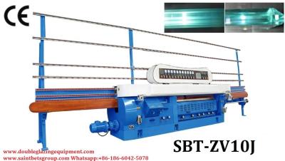 China Glass Flat Edger & Variable Miter Double Glazing Machinery 20.3kw 10 Spindles for sale